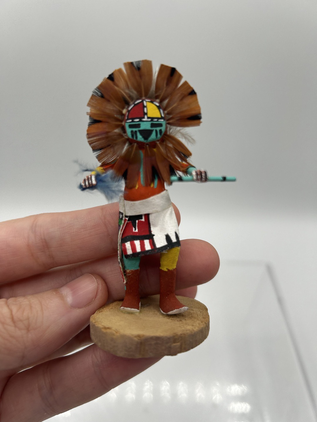 Mini Zuni Kachina Sun Signed 2 Inches