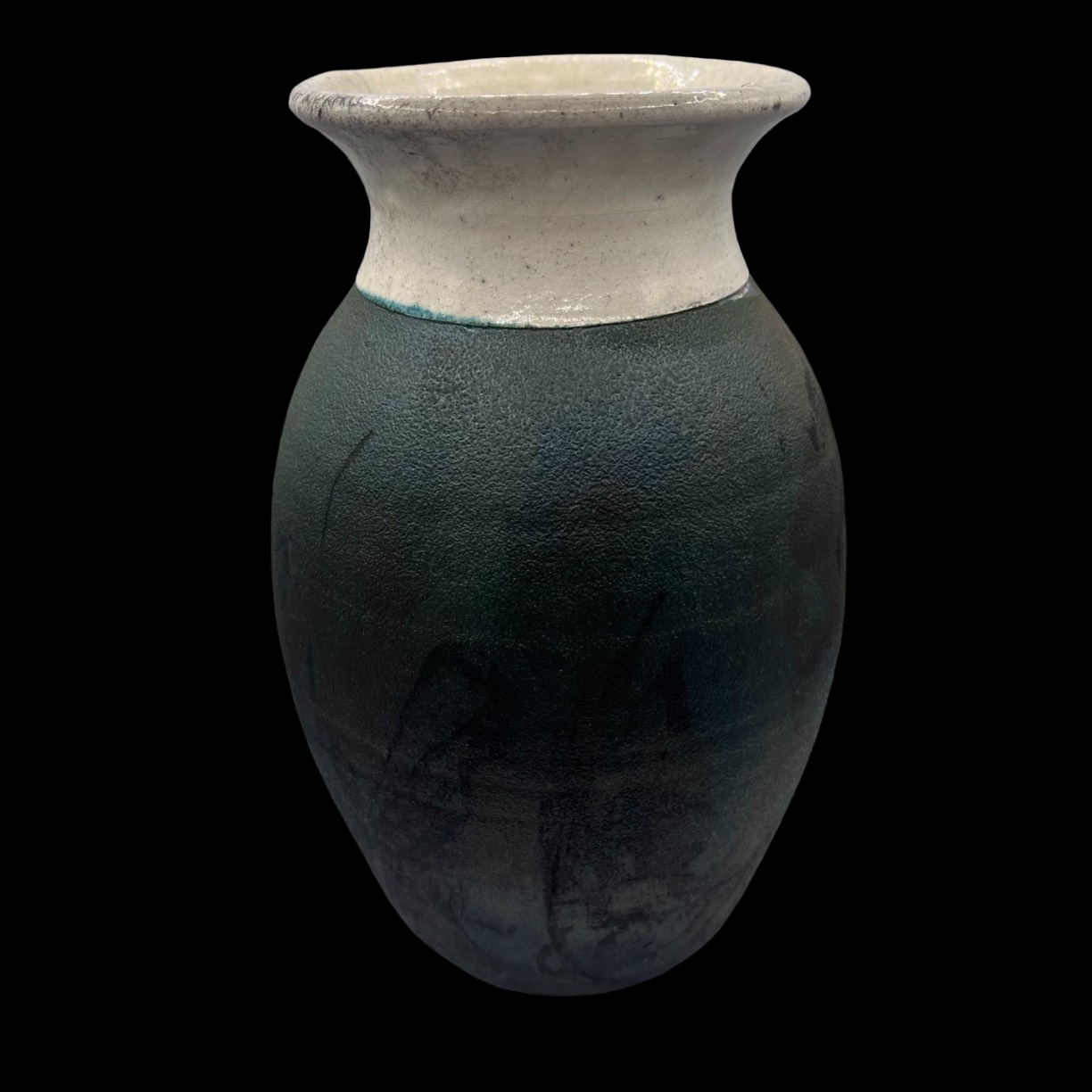 Gorgeous Signed Raku Pottery Vase 8.5”