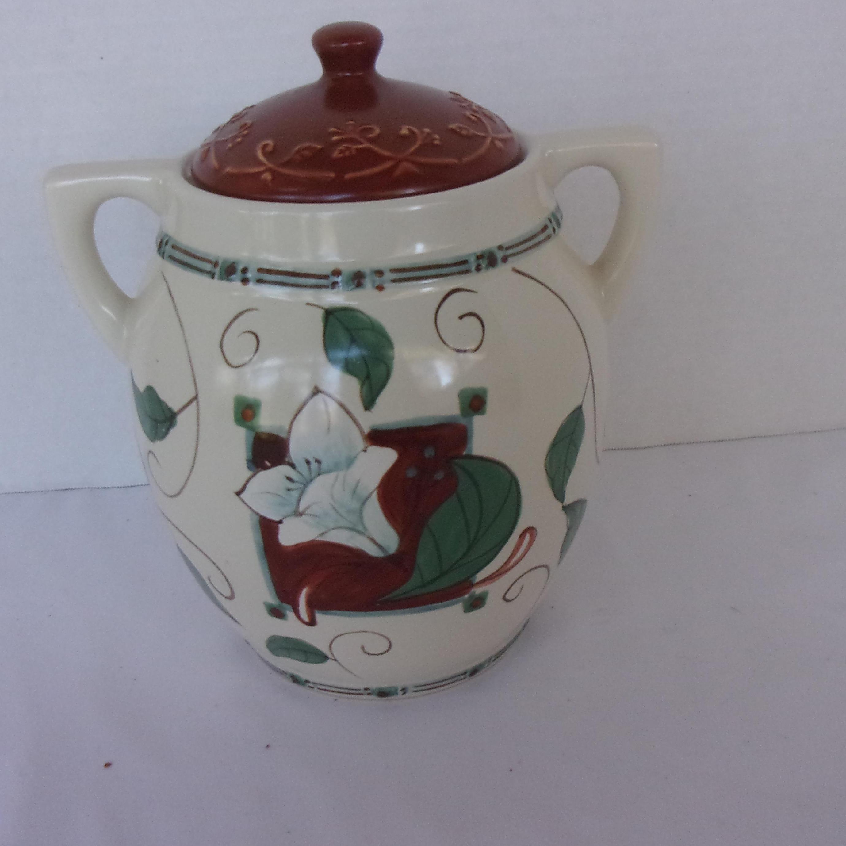 Pfaltzgraff Mission Flower Large Canister / Cookie Jar