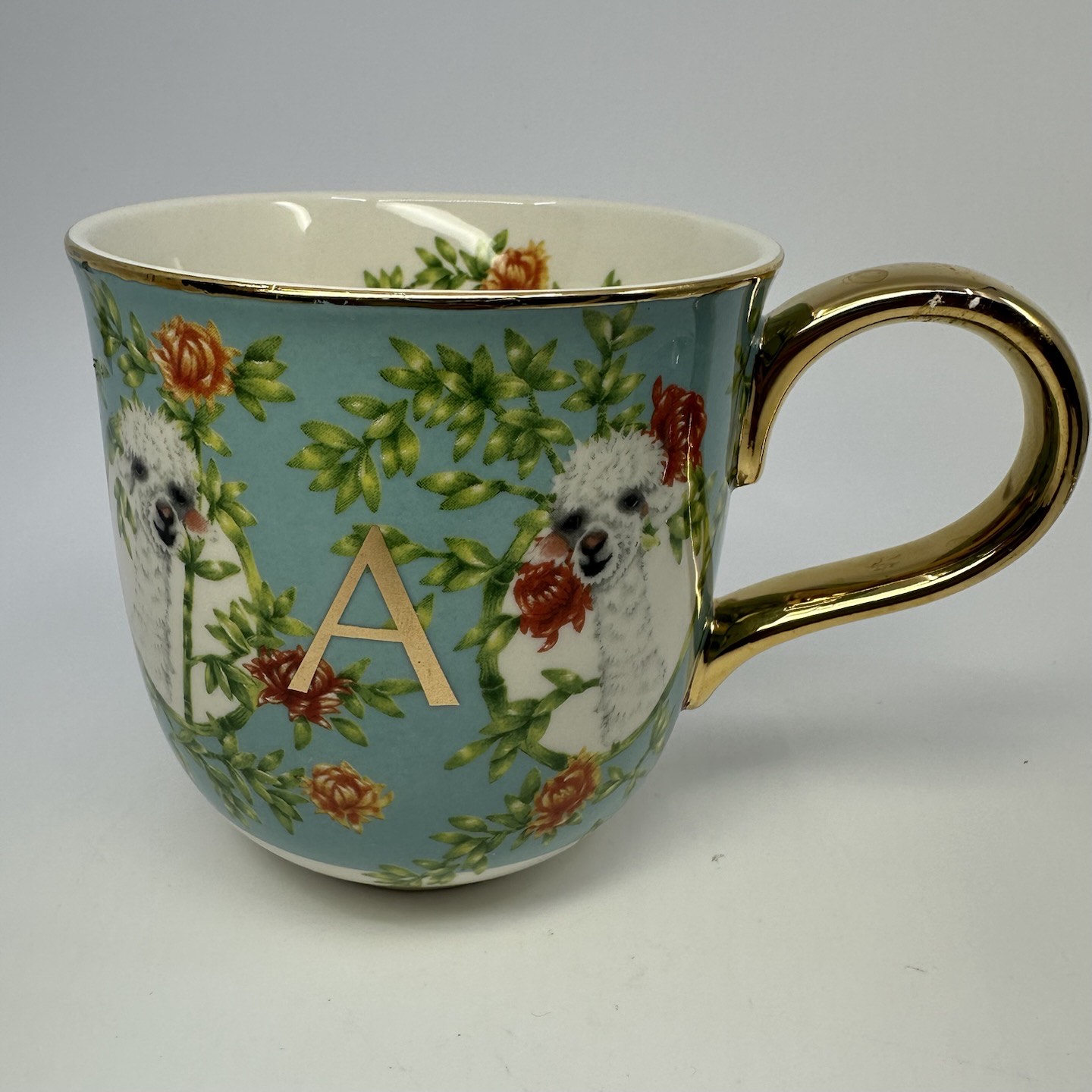 Anthropologie Lou Rota Design Alphabet "A” With Llamas