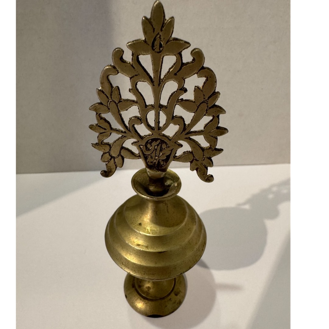 Antique Indian Brass Kohl Pot