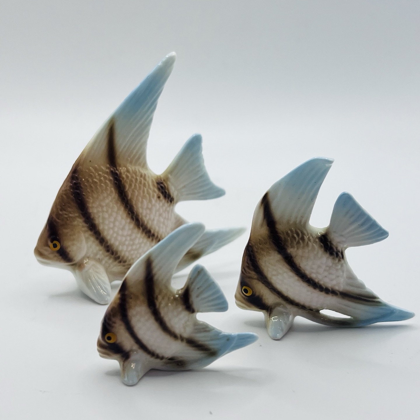 Bone China Angel Fish Trio Minis