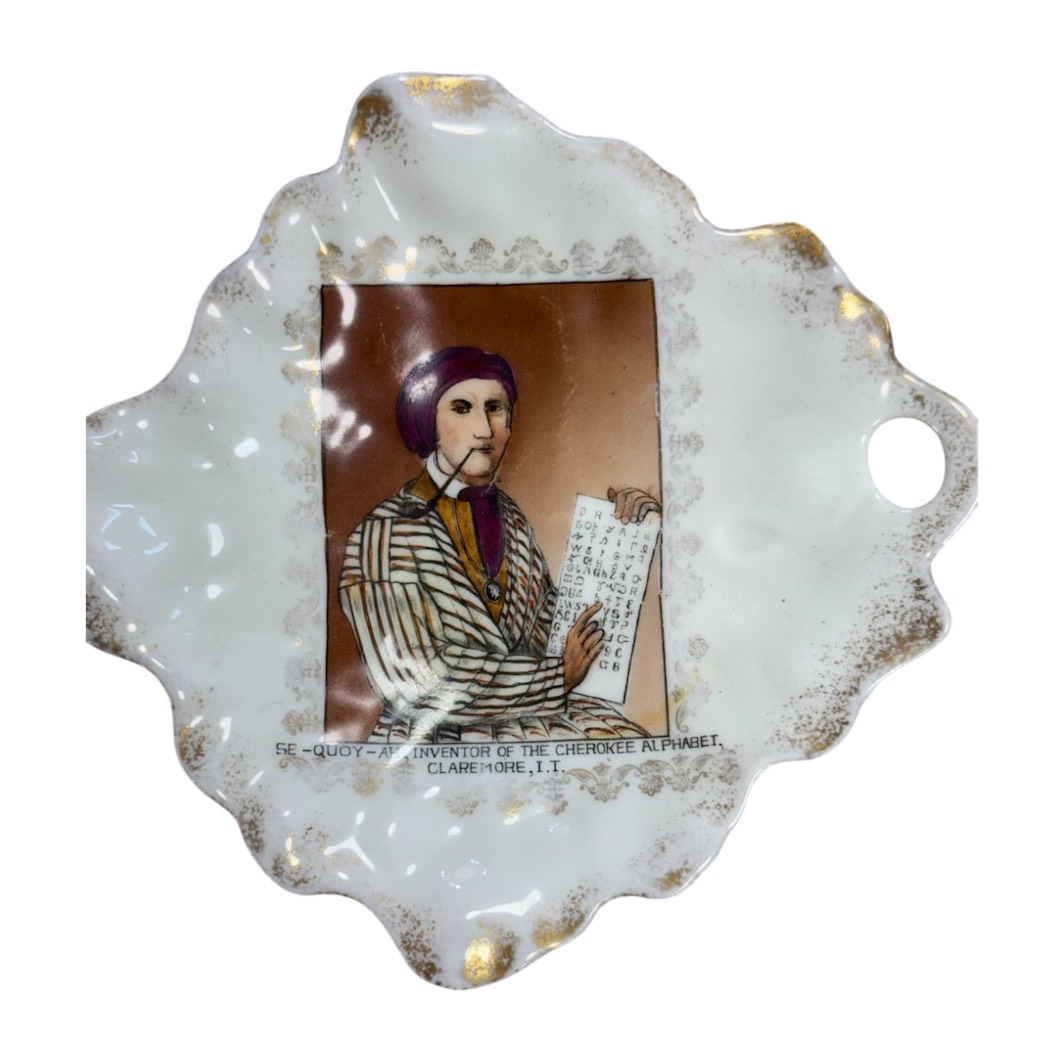 Souvenir plate inventor of the Cherokee alphabet