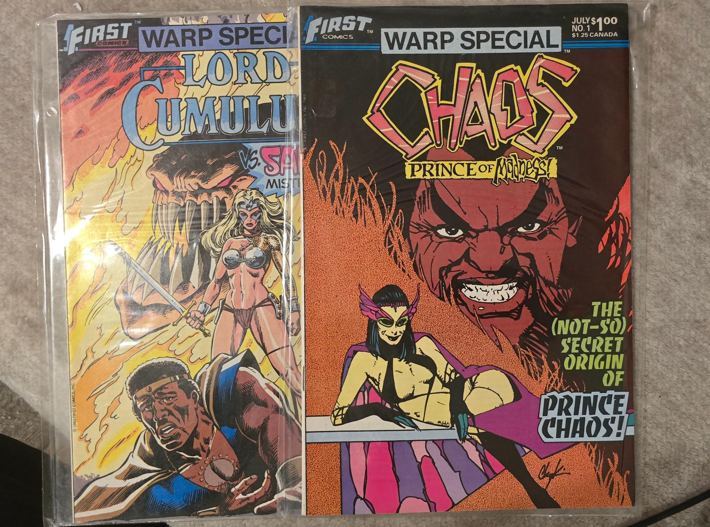 First Comics Warp Special - Chaos Prince of Madness No 1 and Lord ...