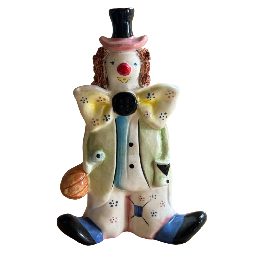 Clown Bank With Spaghetti Hair Made By Enesco