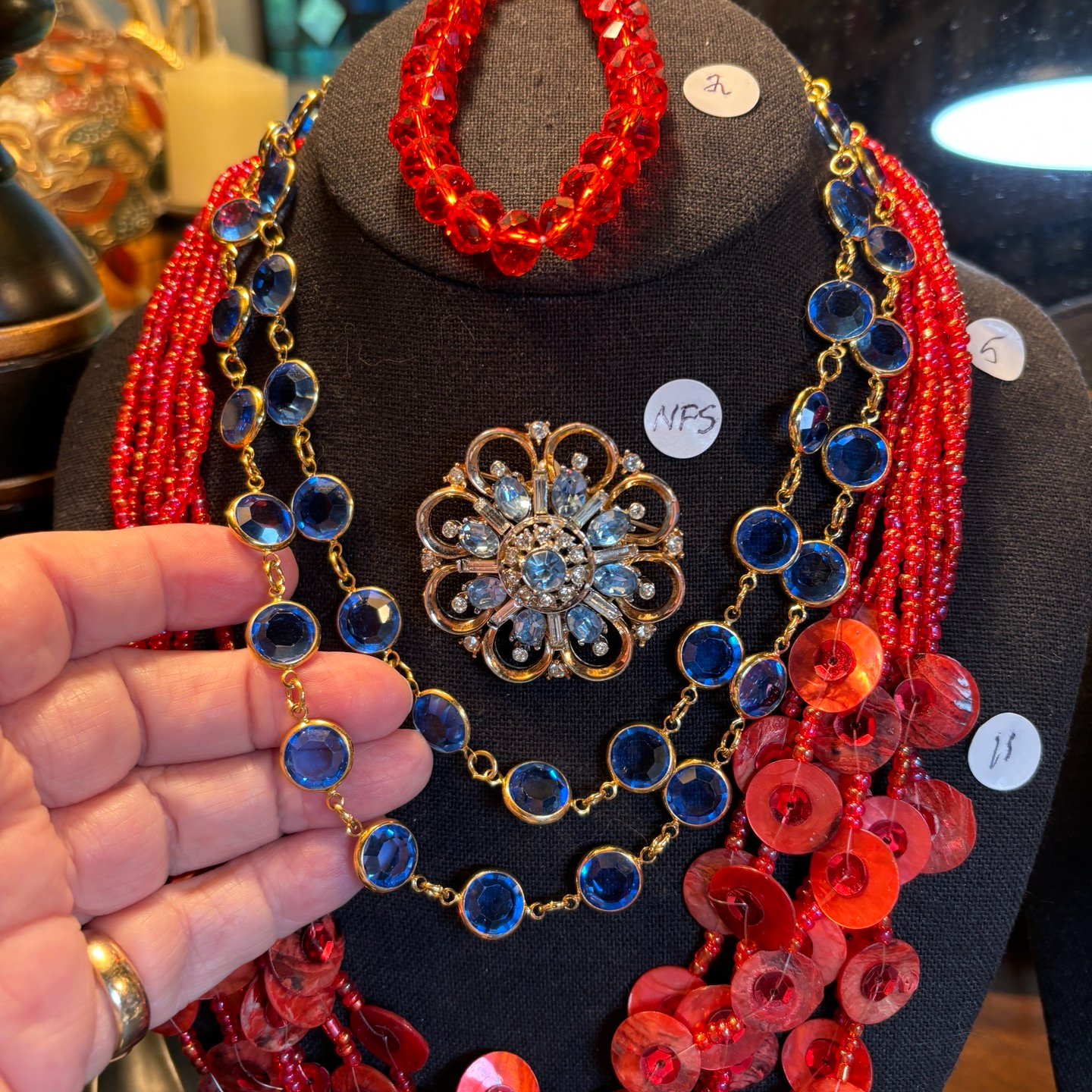 005. Blue Austrian Crystals Necklace