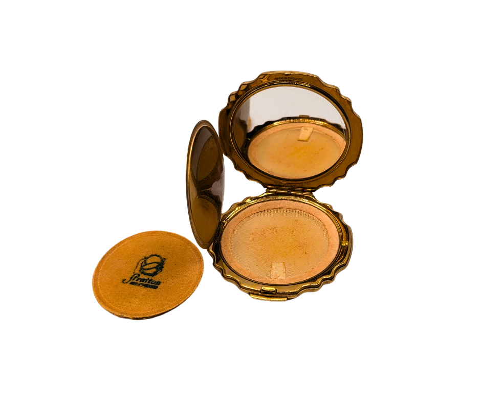 Vintage Stratton Gold Tone Compact with Mirror