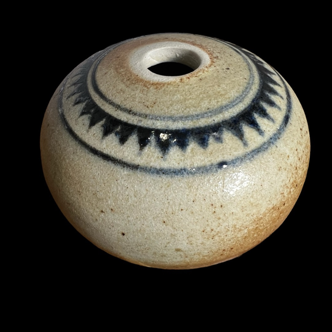 Signed Buck Pottery Weed Pot Vase 4.5”x3”