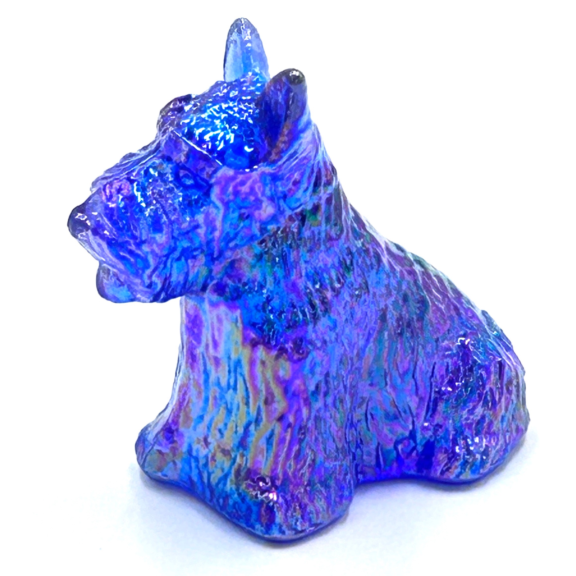 Vintage Boyd Art Glass Scottie "Duke" Dog Figurine in Medley Blue ...