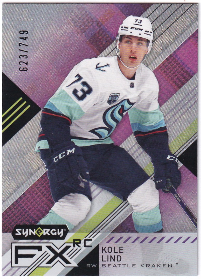 2021-22 Synergy FX Rookies #FXRKL Kole Lind Seattle Kraken Hockey Card