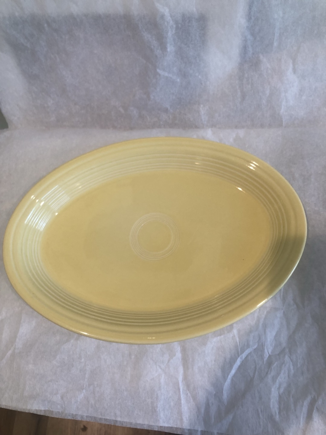 Yellow Oval Fiesta Platter - Lead Free