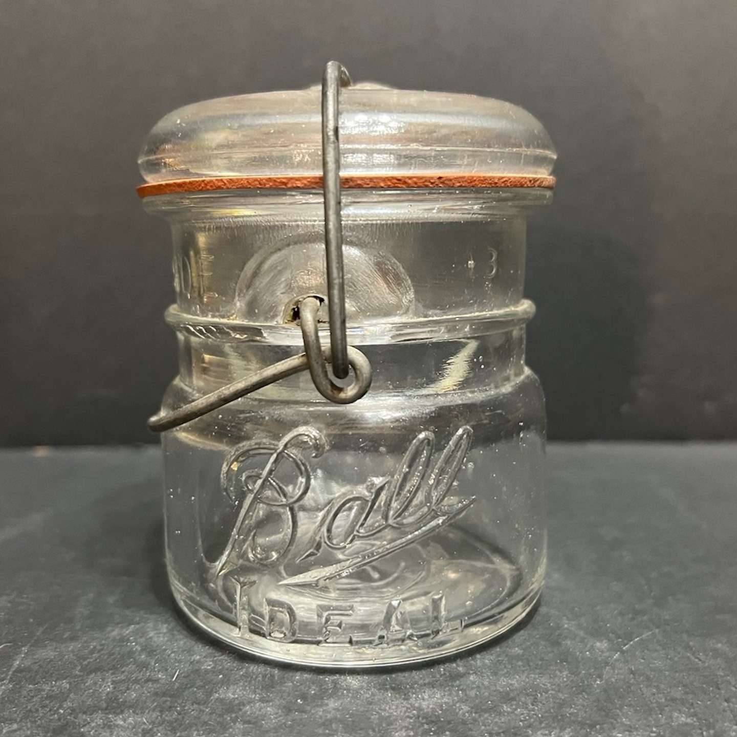 MARKDOWN! Ball Ideal Mason Jar Wire Bail Pint Clear ~4.25” x 3.5” diameter