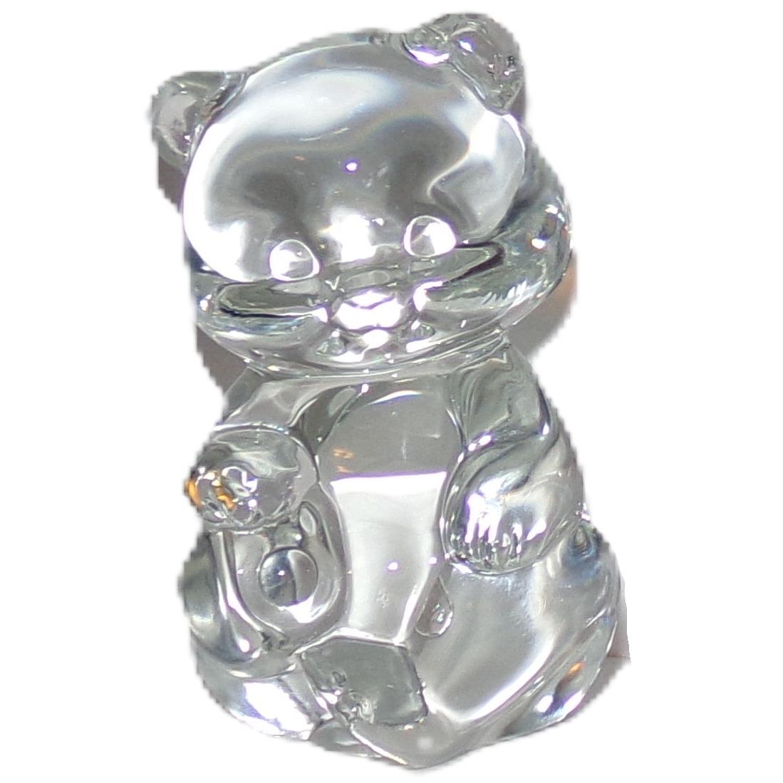 Vintage Fenton Glass Clear Bear Figurine / Paperweight,