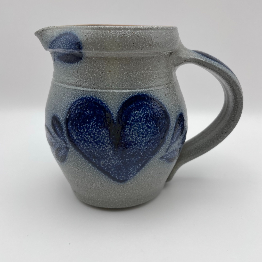 Handmade Rowe Pottery Works Creamer/Small Pitcher, Gray/Blue, Salt ...