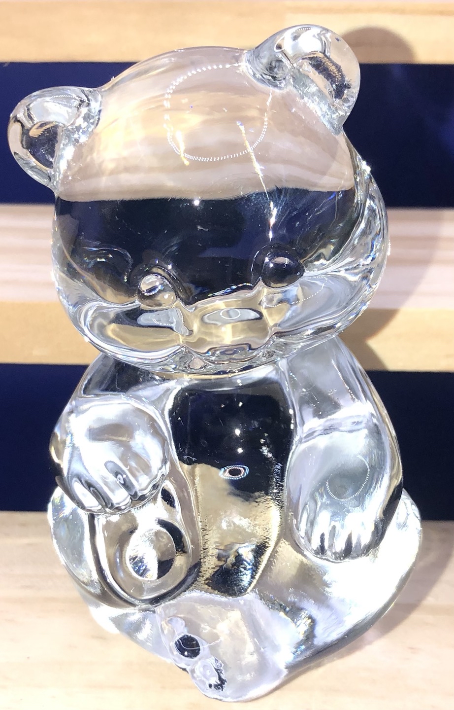 #09 - Fenton art glass Clear teddy bear