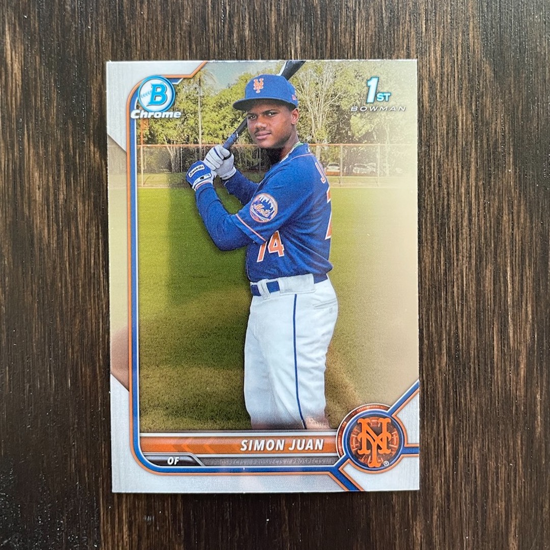 Simon Juan (New York Mets) 2022 Bowman Chrome Prospects 1st Bowman #BCP-170