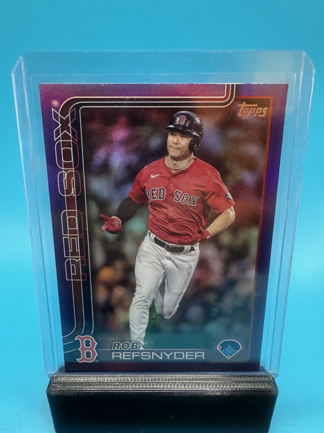 Rob Refsnyder Topps Purple Rainbow Foil /250 Boston Red Sox