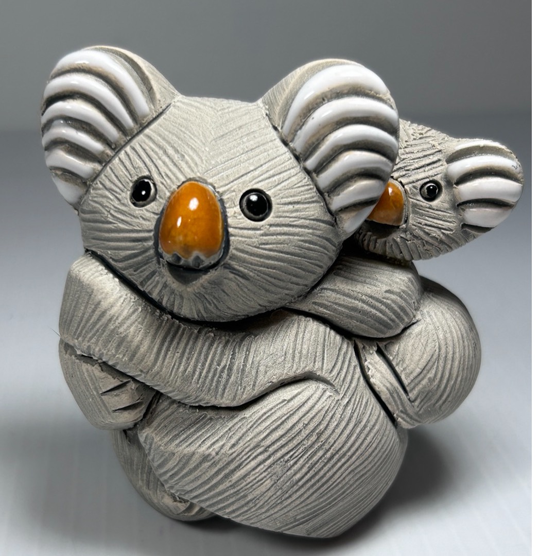 Artesania Rinconada Koala Bear & Baby #78 Ceramic Figurine Uruguay ...