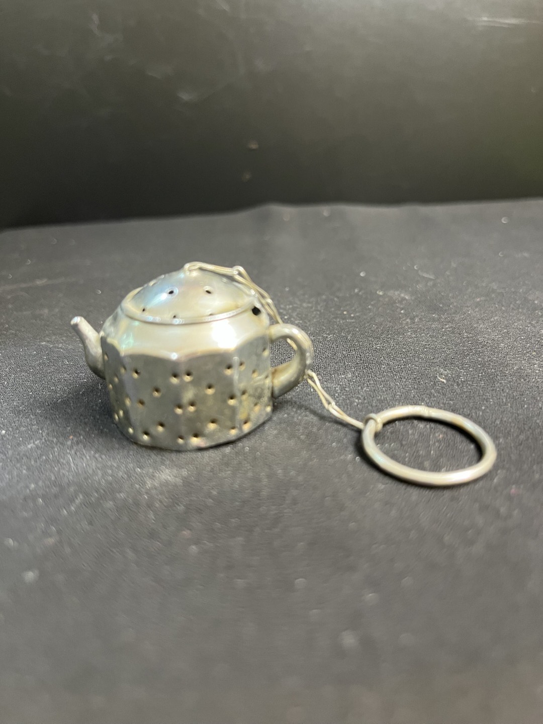 Made in Japan Silver (Toned?) Small Tea Pot Shaped Loose Leaf Tea ...