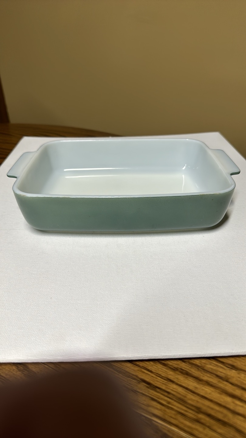 Pyrex Heinz Promo Baking Dish 507-B Sea Foam Green Rectangle Ovenware Teal