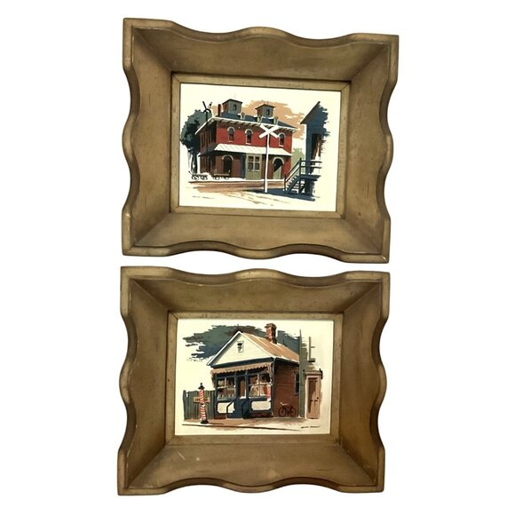 Vintage Mark Coomer Signed Serigraph Prints Limited Ed In Distressed ...
