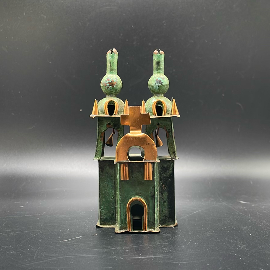 Copper Metal Church Religious Holy Sculpture Figurine