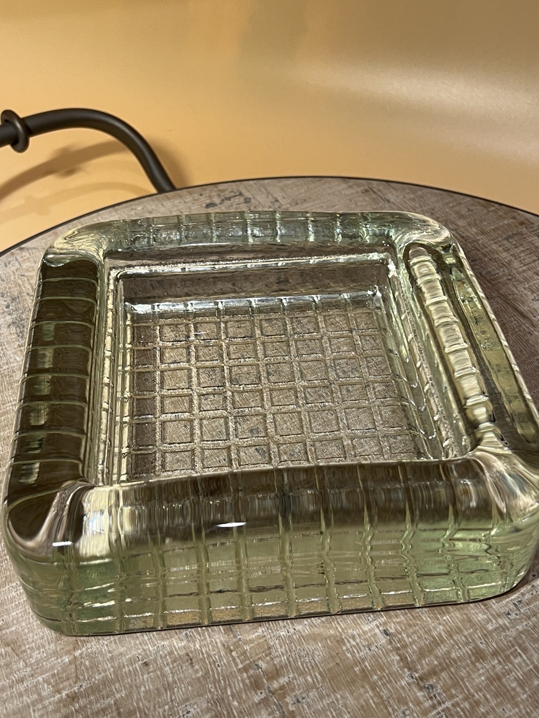 Vintage Big Ol’ Heavy Glass Ashtray