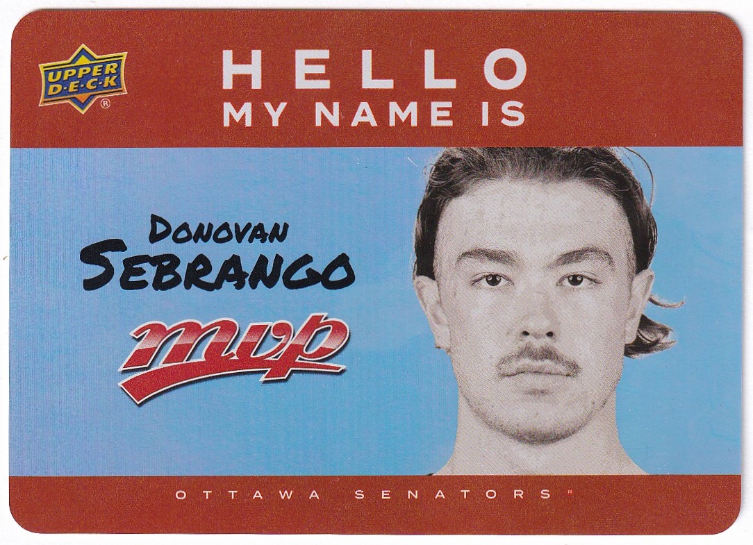 2025-26 Upper Deck MVP Hello My Name Is Stickers #HNI9 Donovan Sebrango ...