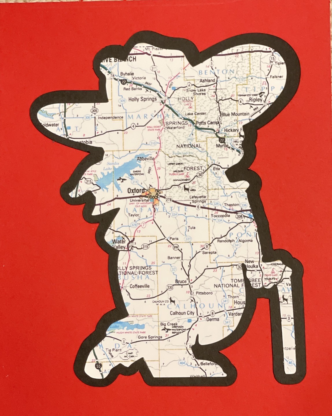 University Of Ole Miss Mascot Map