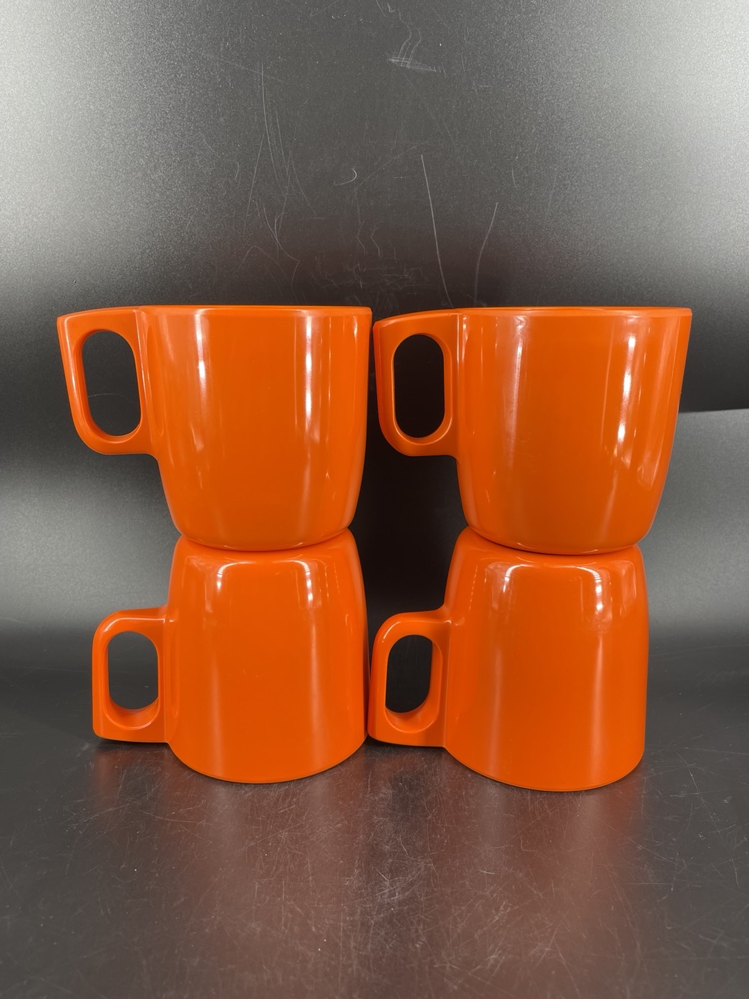 Vintage Rosti Melamine Mugs Set 4 MCM 70’s Color Line Retro Brady Bunch ...