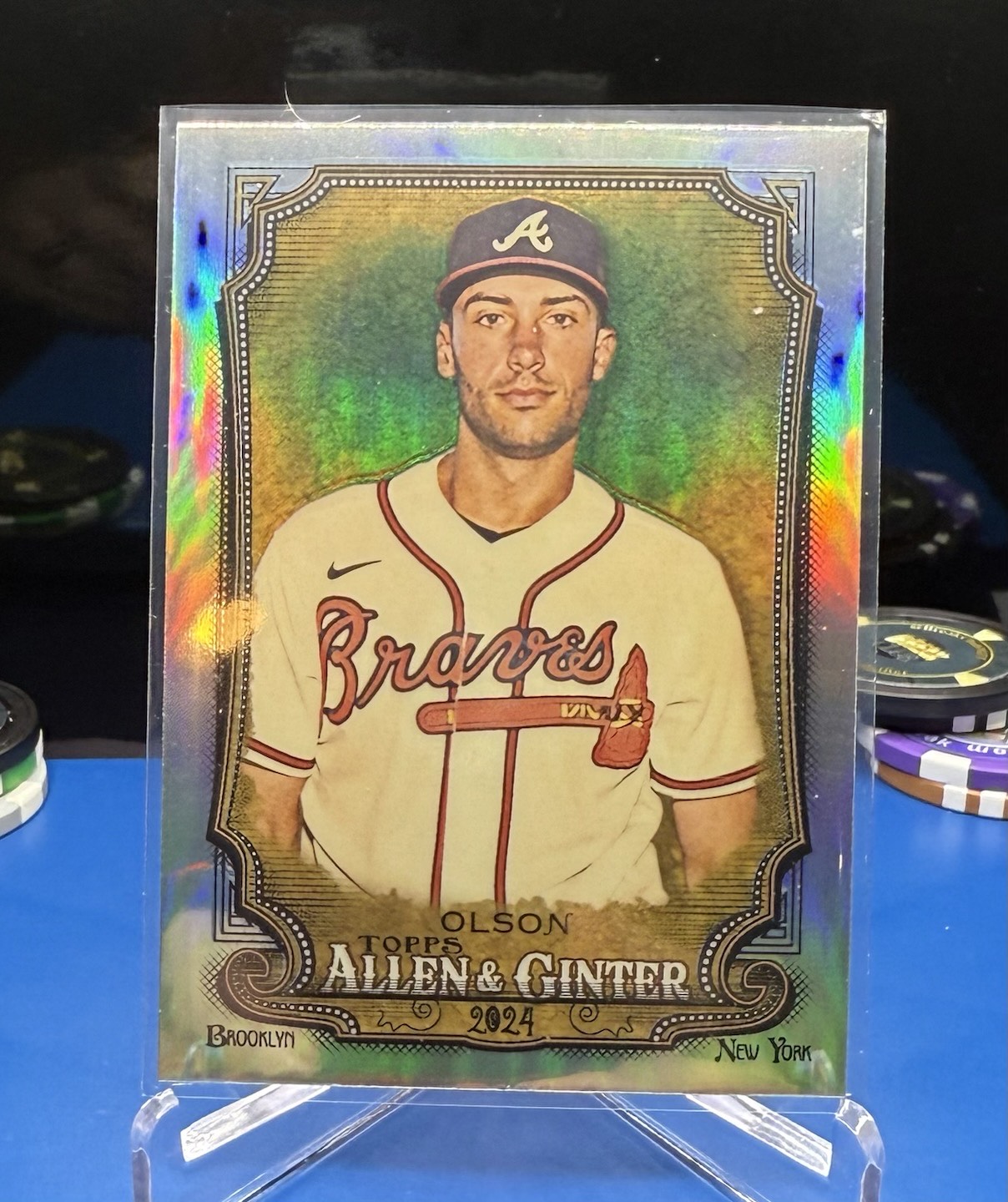 Matt Olson 2024 Topps Allen & Ginter #45 Atlanta Braves Silver Portrait ...