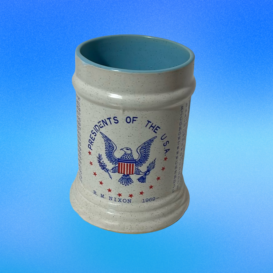 Vintage 1969 Presidents of the USA Mug/Stein R.M. Nixon Political Souvenir