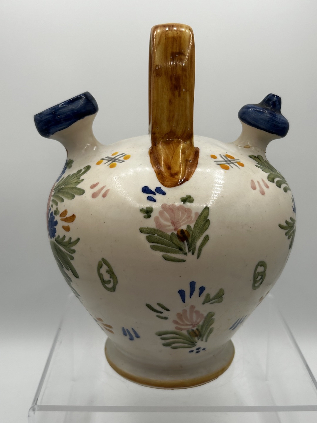 Spanish Pottery Botijo Gargoulette Water Pitcher