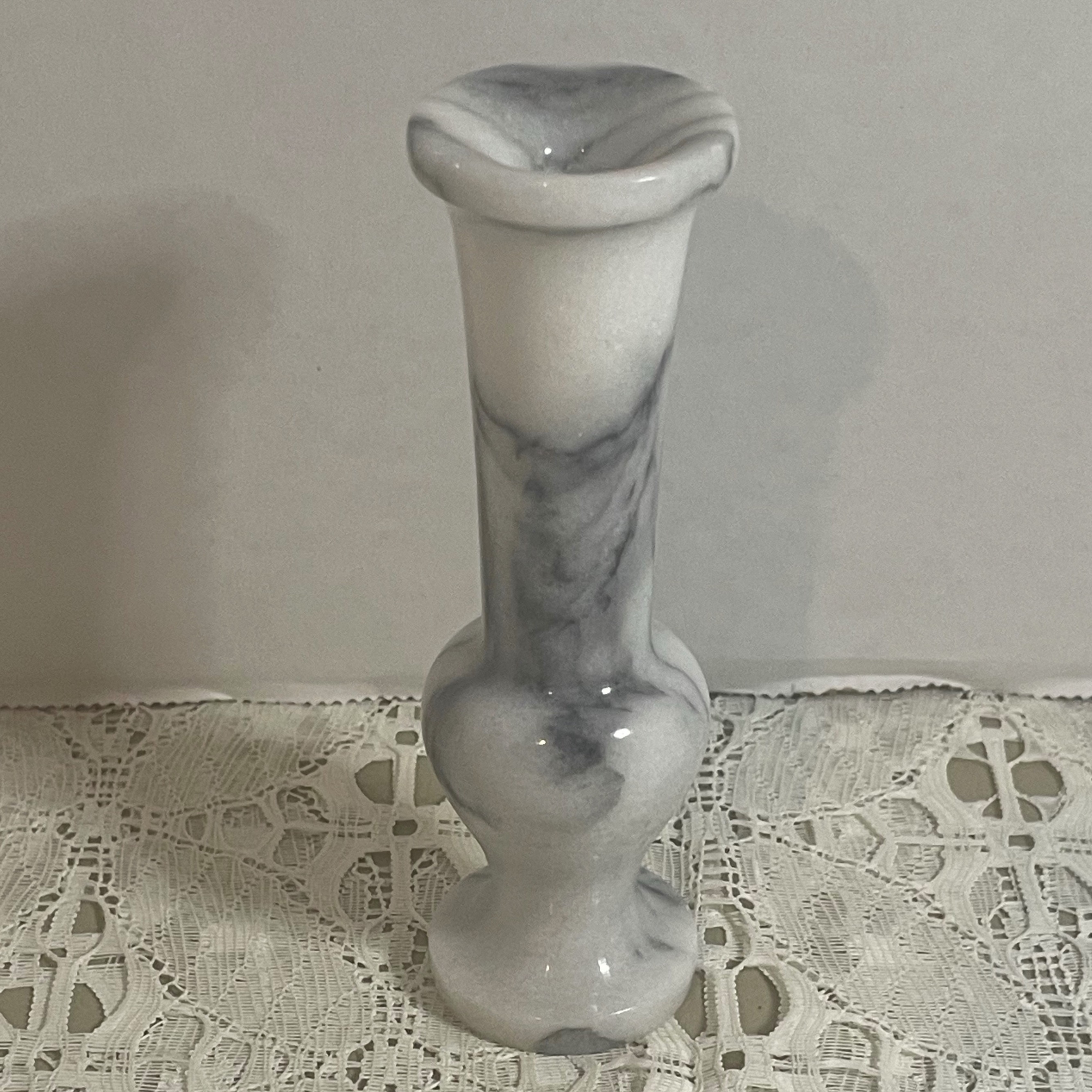 Vintage Marble Look Bud Vase
