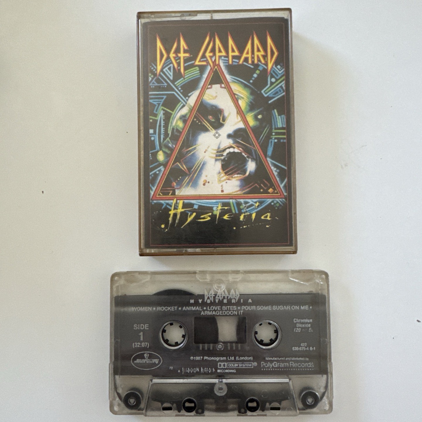 Hysteria by Def Leppard (Cassette, 1987, Mercury) 830675-4Q-1