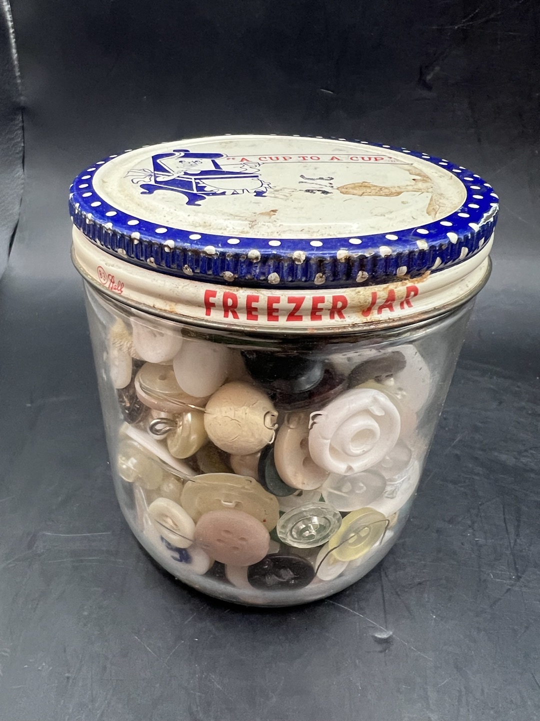 Small Jar Of Vintage Buttons