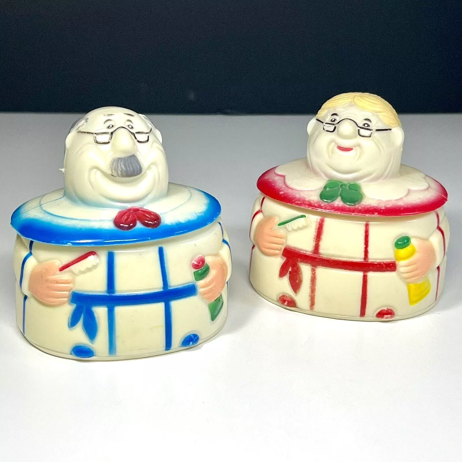 Vintage Grandma Grandpa Plastic Denture Holders Chopper Hopper 1974 ...