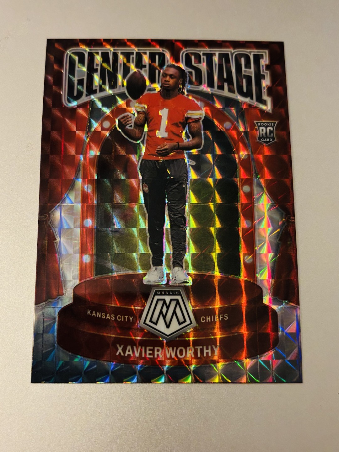 2024 Mosaic - Kansas City Chiefs Rookie WR Xavier Worthy Center Stage ...