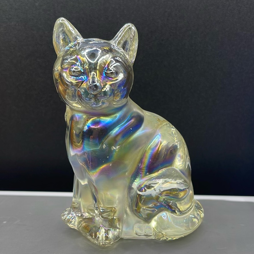Iridescent Cat Paperweight