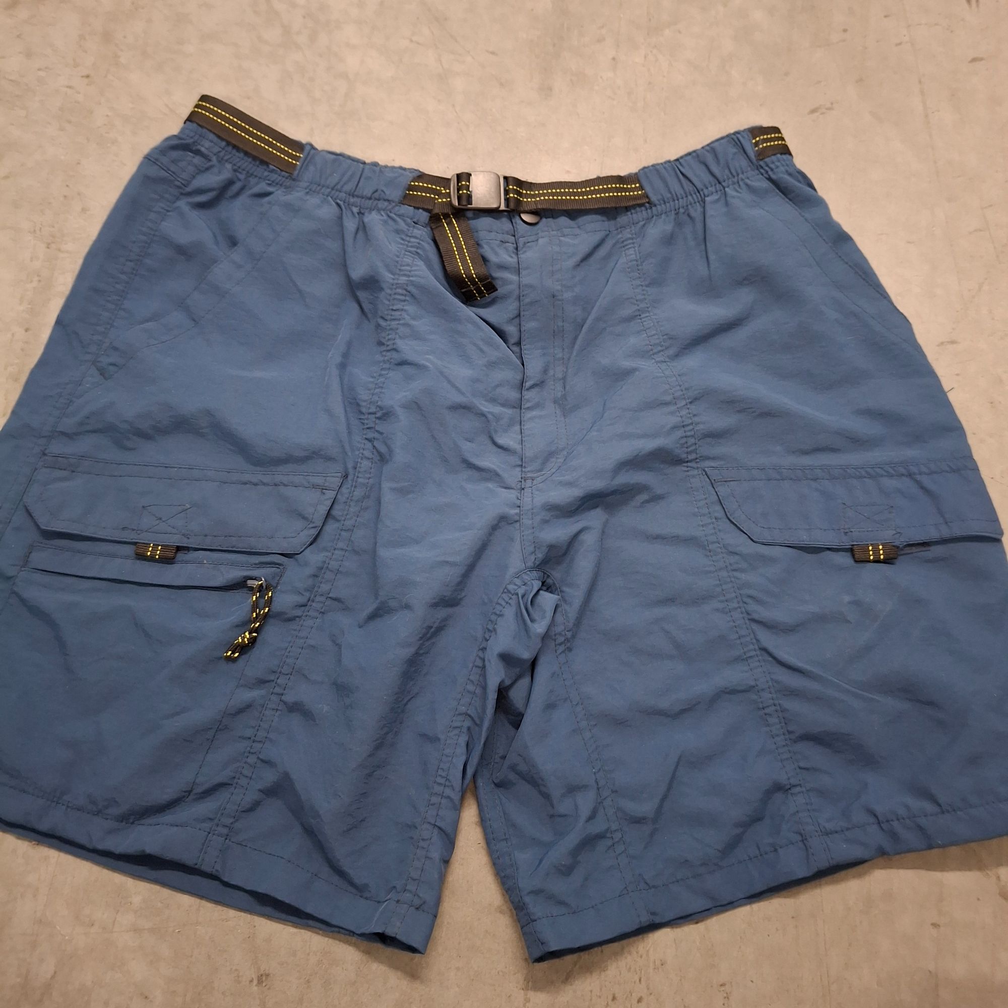 Rugged Exposure Mens Blue Cargo Hiking Shorts Adjustable Belt Size 38 ...