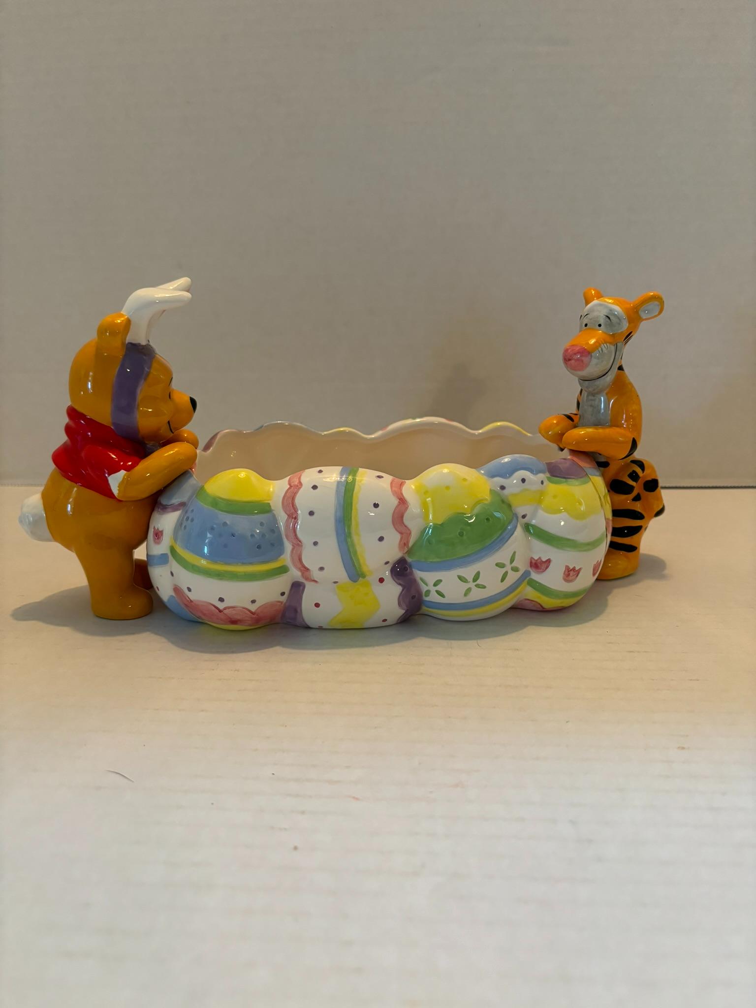 VTG Disney Winnie the Pooh & Tigger Easter Candy Dish/Planter by Milne ...