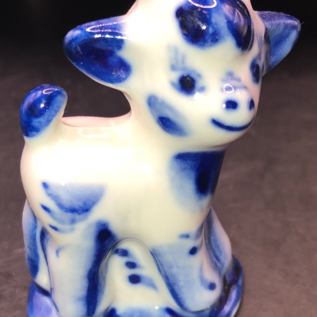 #21 - Ghzel Pottery, Made In Russia-lamb