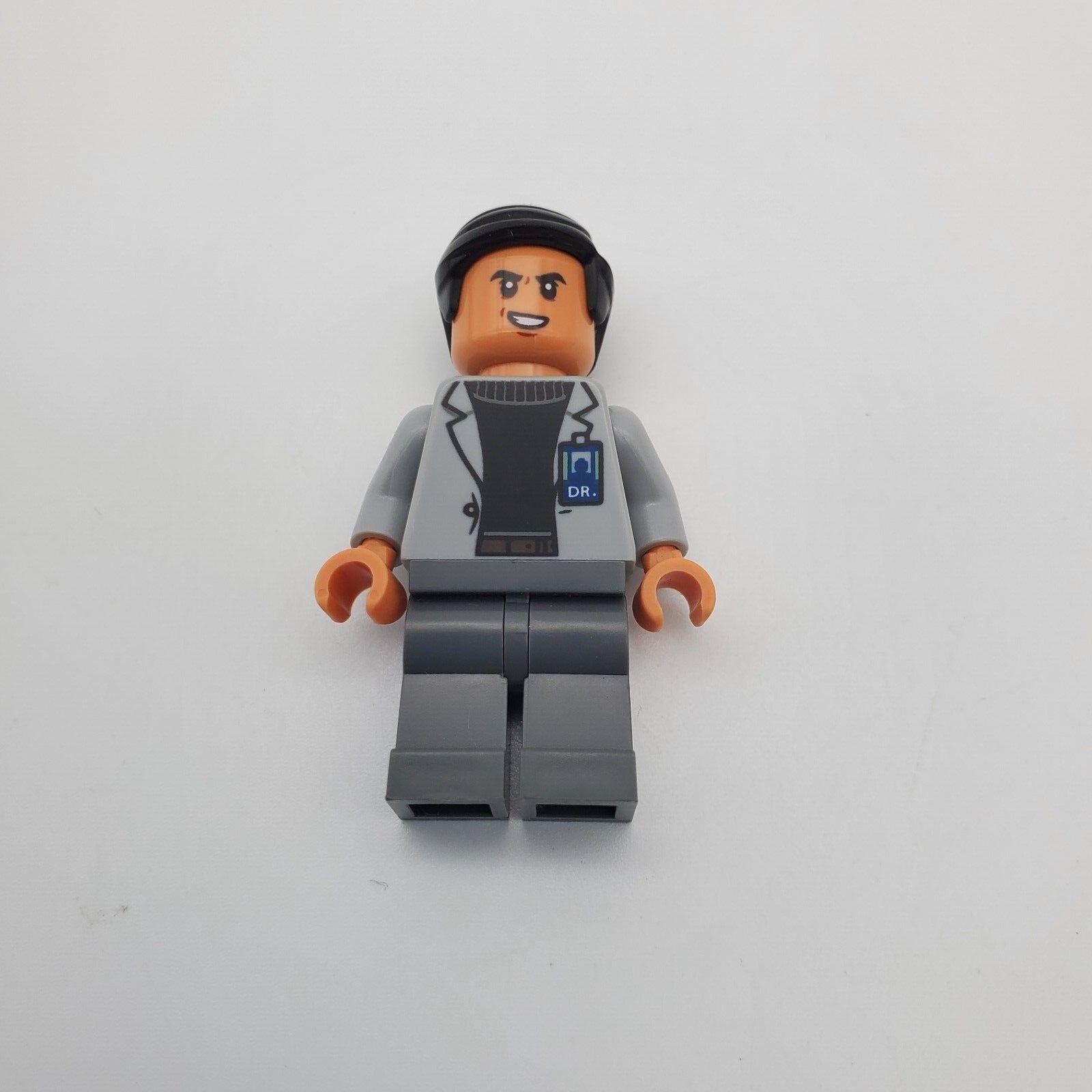 Lego Minifigure Dr Henry Wu Jurassic World Evil Smile Gray Jacket Toy ...