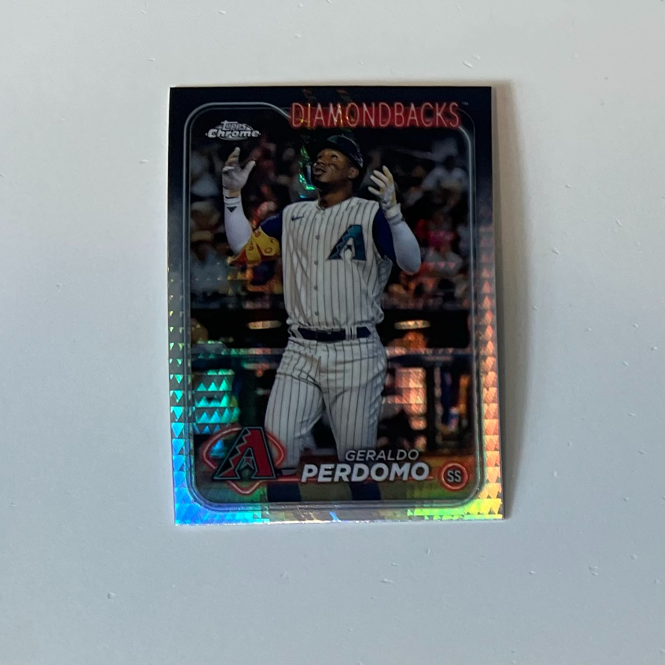 Geraldo Perdomo Chrome Prism Refractor Arizona Diamondbacks