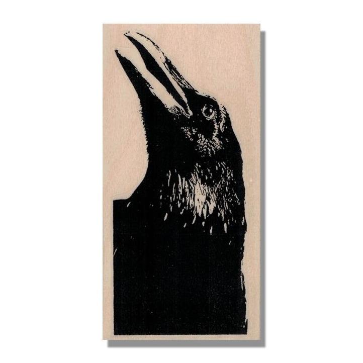 Raven or Crow Rubber Stamp