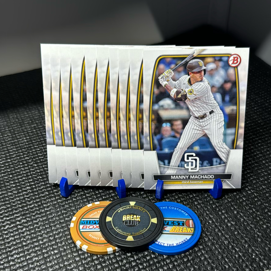 2023 Bowman Manny Machado 10 Card Lot San Diego Padres