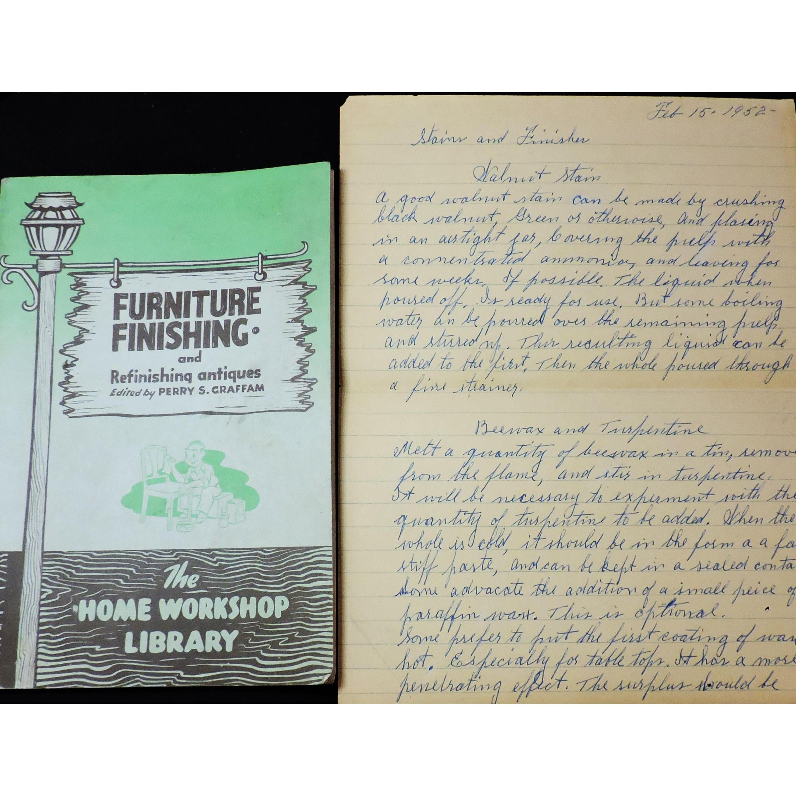 Vintage Paper Booklet Furniture Finishing And Refinishing Antiques 1949 ...