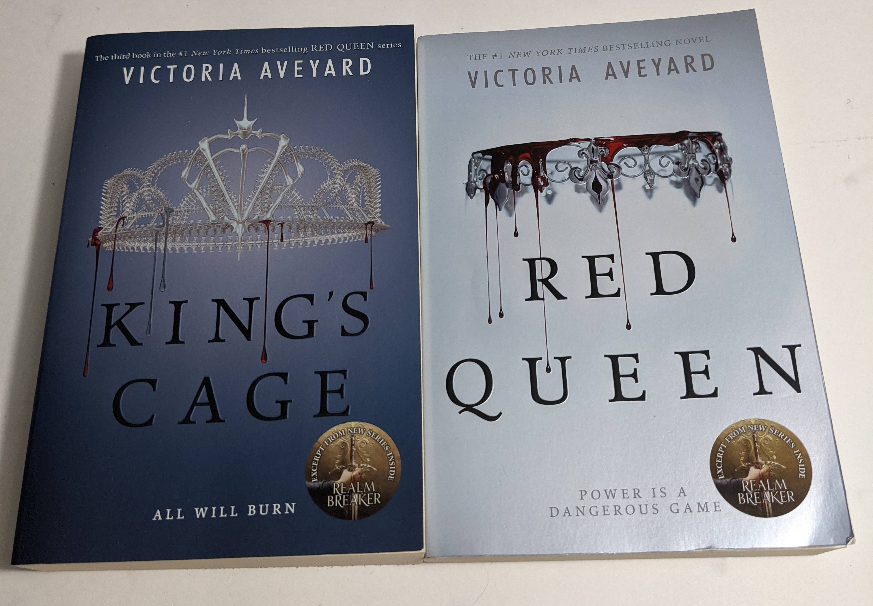 Victoria Aveyard Red Queen Series #1 and #3 - Red Queen, Kings Cage