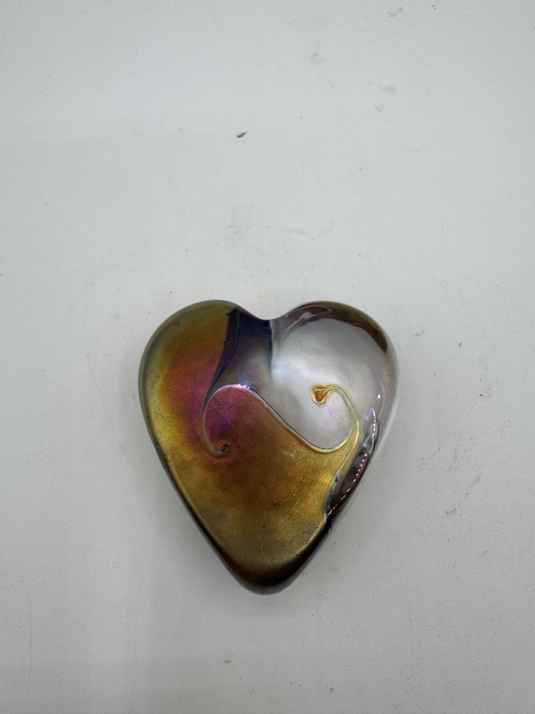 Robert Held Art Glass Heart Paperweight