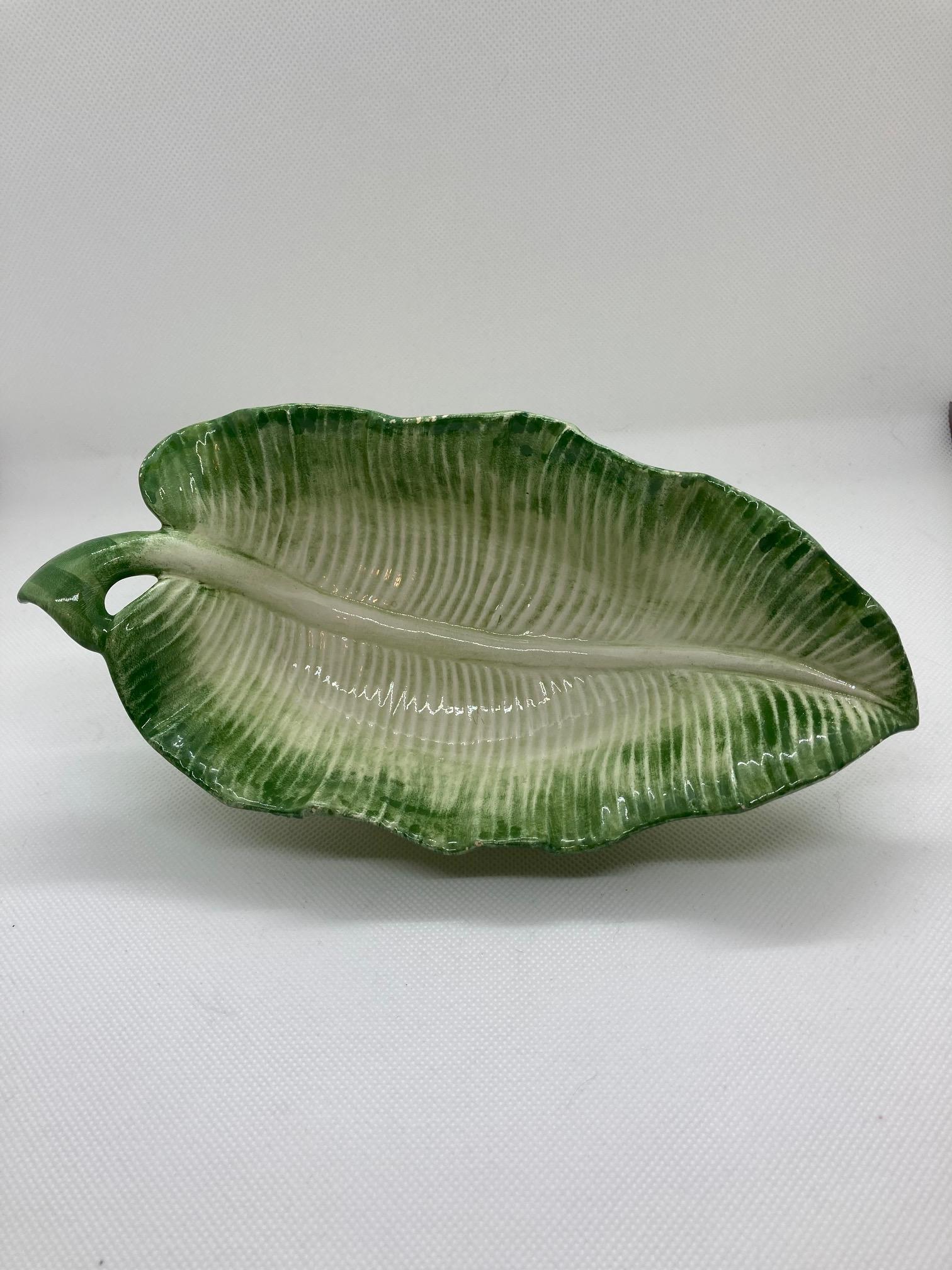 Small Fitz & Floyd banana leaf dish/bowl